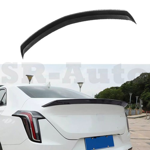 For Cadillac CT4 2020-2024 V style Carbon Fbier Rear Trunk Spoiler Wing ...