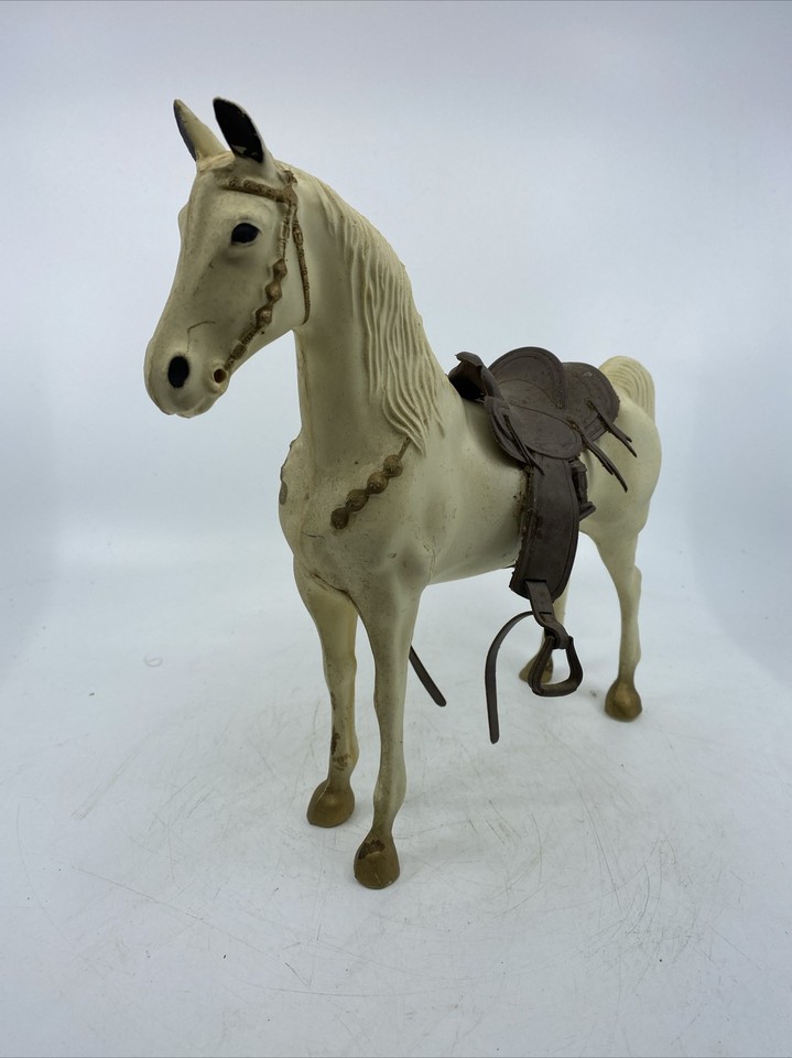 RARE Vintage White Breyer Western 1950’s Horse With Saddle | eBay
