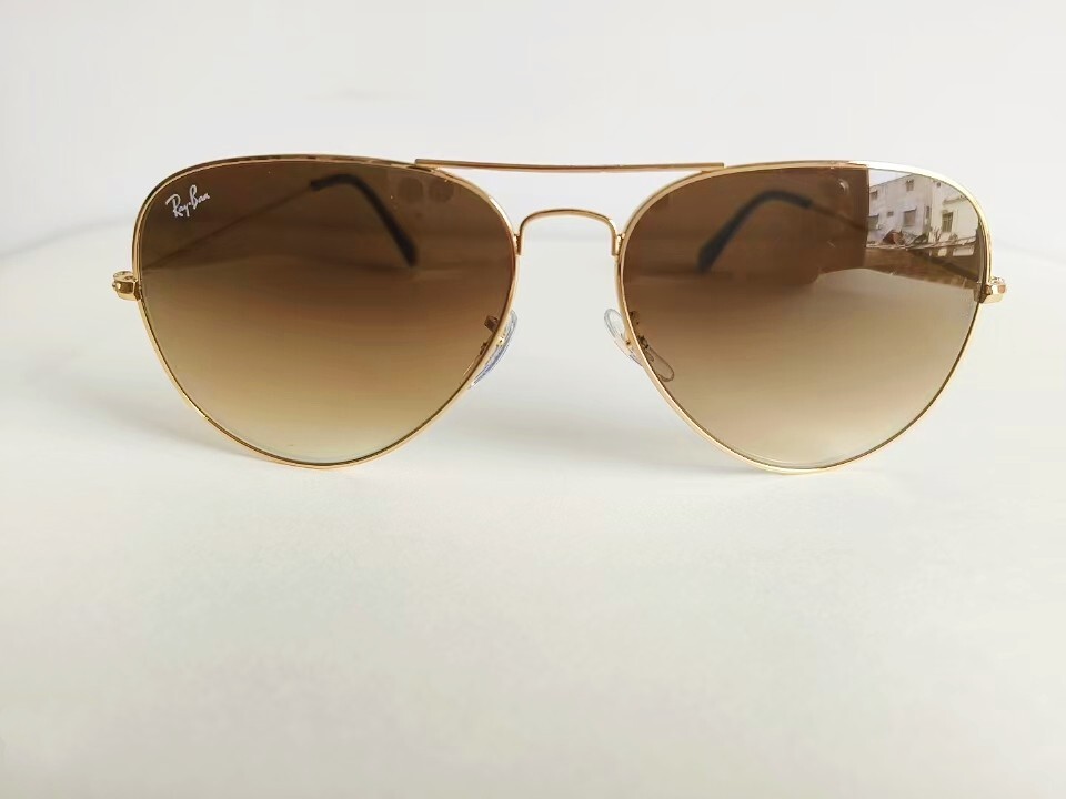 RAY-BAN RB3026, aviator sunglasses gradient brown Lens/gold Frame