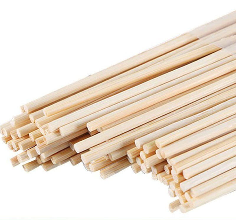 100PCS 30CM*2MM Thin Bamboo Stick for Model Wood Handmade Hobby Wooden ...