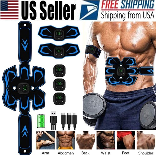 ABS Stimulator Workout Equipment Ab Machine USB Rechargeable Gear for ...
