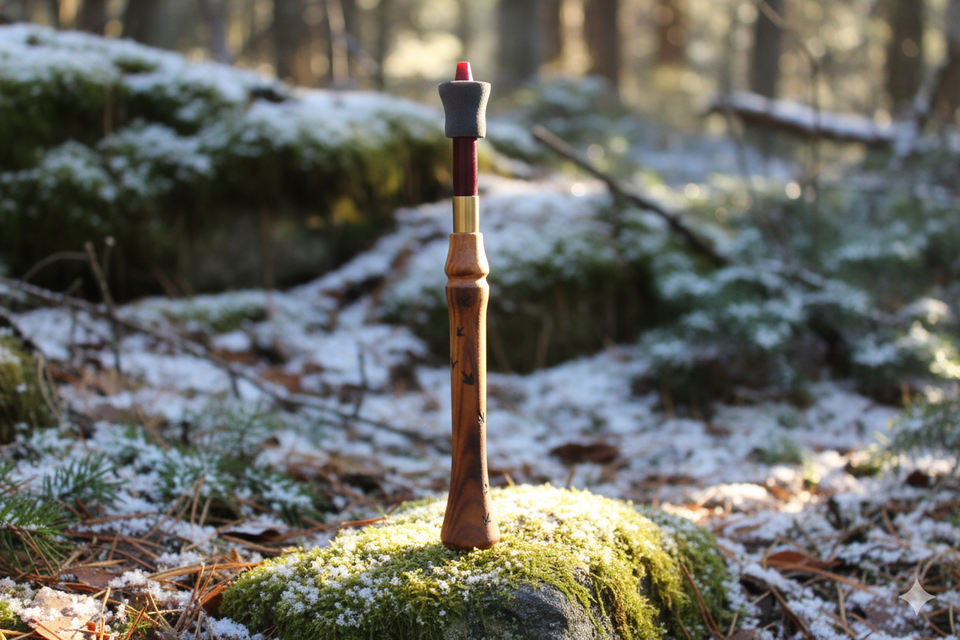 Turkey Trumpet Yelper Game Call Elm Wood Buffalo Bone Turkey Tracks ...