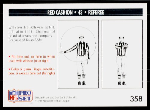 Red Cashion, 1991 Pro Set, #358, , Football Card | eBay