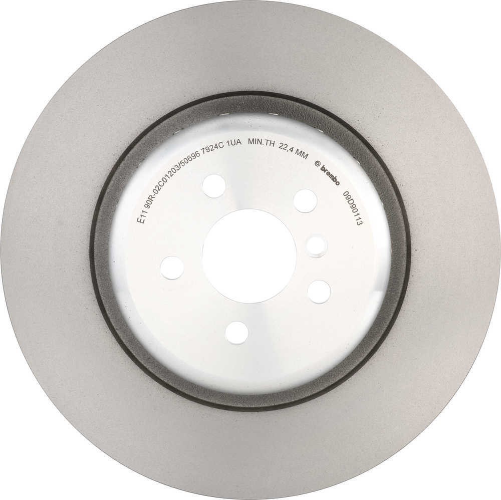 Disc Brake Rotor-Premium UV Coated OE Equivalent Rotor Brembo 09.D901 ...