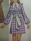 Vintage 70s Simplicity 8920 MINI DRESS w/ COOL RETRO COLLAR Sewing ...