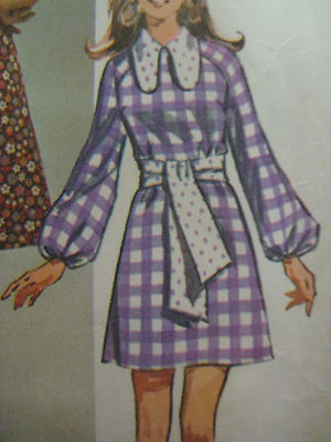 Vintage 70s Simplicity 8920 MINI DRESS w/ COOL RETRO COLLAR Sewing ...