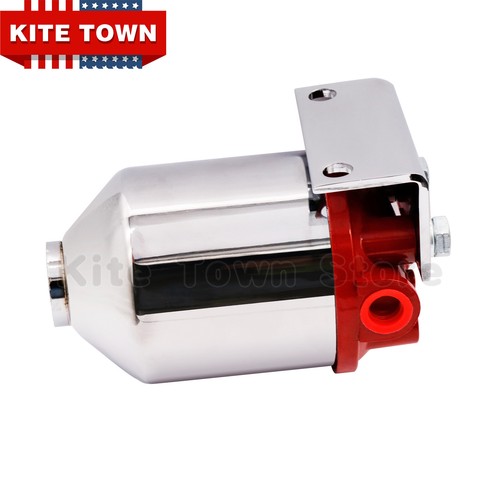 Inline Canister Large Fuel Filter Frame 3/8 NPT Inlet Outlet Racing 10 ...