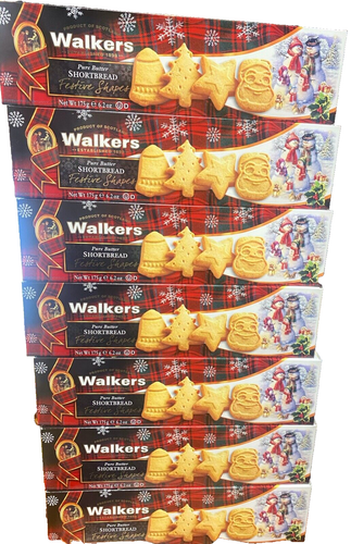 7-Boxes Walkers Shortbread Cookies Assorted Festive Shapes,6.2 oz Each ...