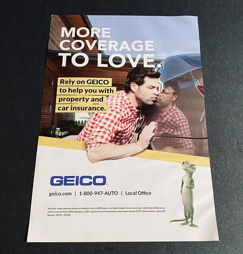 Magazine Print Ad 2019 Green Gecko Geico Insurance Ephemera Collector ...