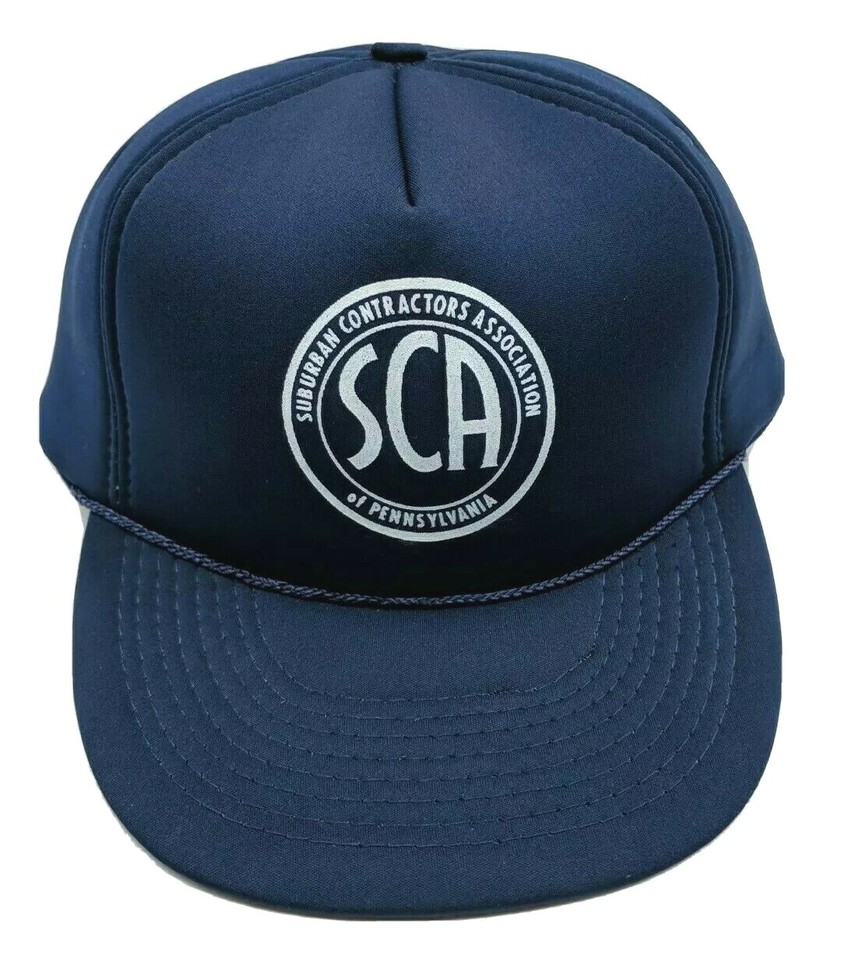 SCA SUBURBAN CONTRACTORS ASSOCIATION OF PA hat vintage blue adjustable ...