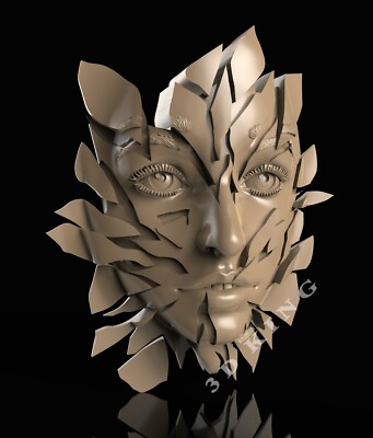 3D STL Model WOMAN FACE for CNC Router Aspire 3D Printer Engraver ...