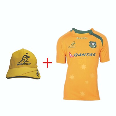 WALLABIES RUGBY UNION KOOGA 2013 2XL MENS JERSEY + ADJ CAP BOTH BNWT ...
