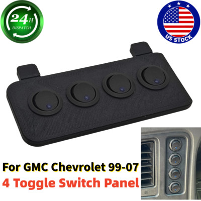 1999-2007 Chevrolet GMC Silverado Switch Panel 4 Toggle Blue LED ...