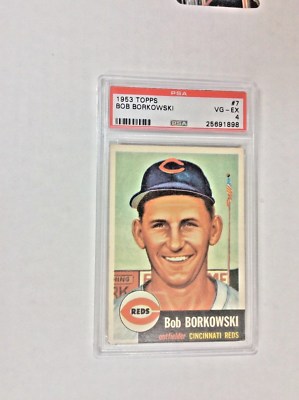 1953 TOPPS BOB BORKOWSKI #7 PSA VG-EX - 4 - NICE CARD | eBay