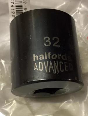 HALFORDS ADVANCED 1/2” DRIVE 32mm 12 POINT SOCKET BLACK RANGE FREE ...