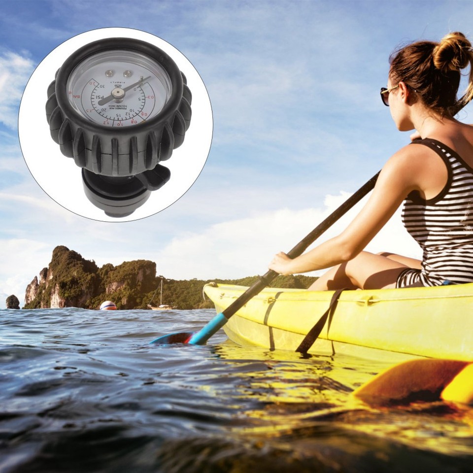25PSI Pressure Gauge Air Thermometer for Inflatable Boat Kayak Air ...