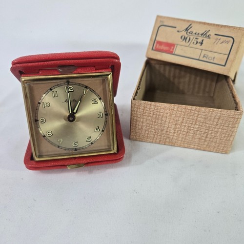 Mauthe 8 Day, Wind Up Travel Alarm Clock In Case with Orig Box from ...