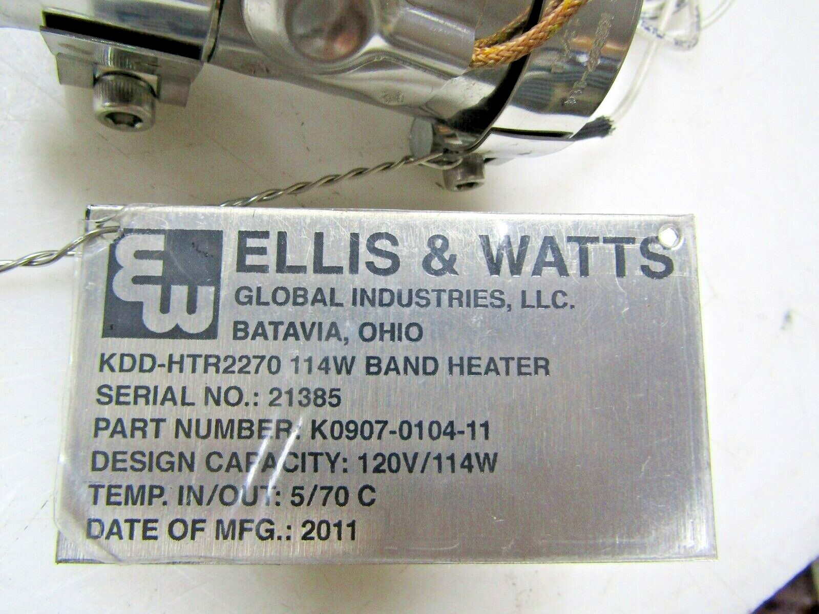 💥NEW ELLIS & WATTS 114W BAND HEATER KDD-HTR2270 120V K0907-0104-11 | eBay
