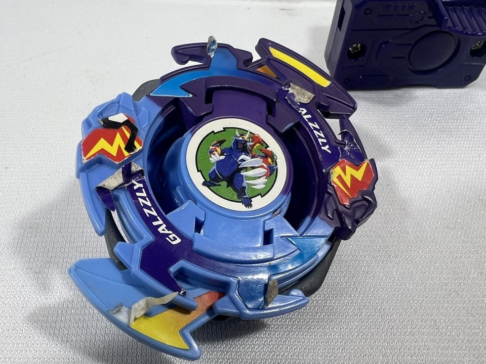 Blue Purple Galzzly Hyperblade Beyblade Hasbro V Force With Launcher | eBay