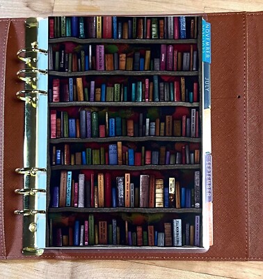 Bookshelf Love of Books Cover Set for use w/ Erin Condren A5 Ring ...