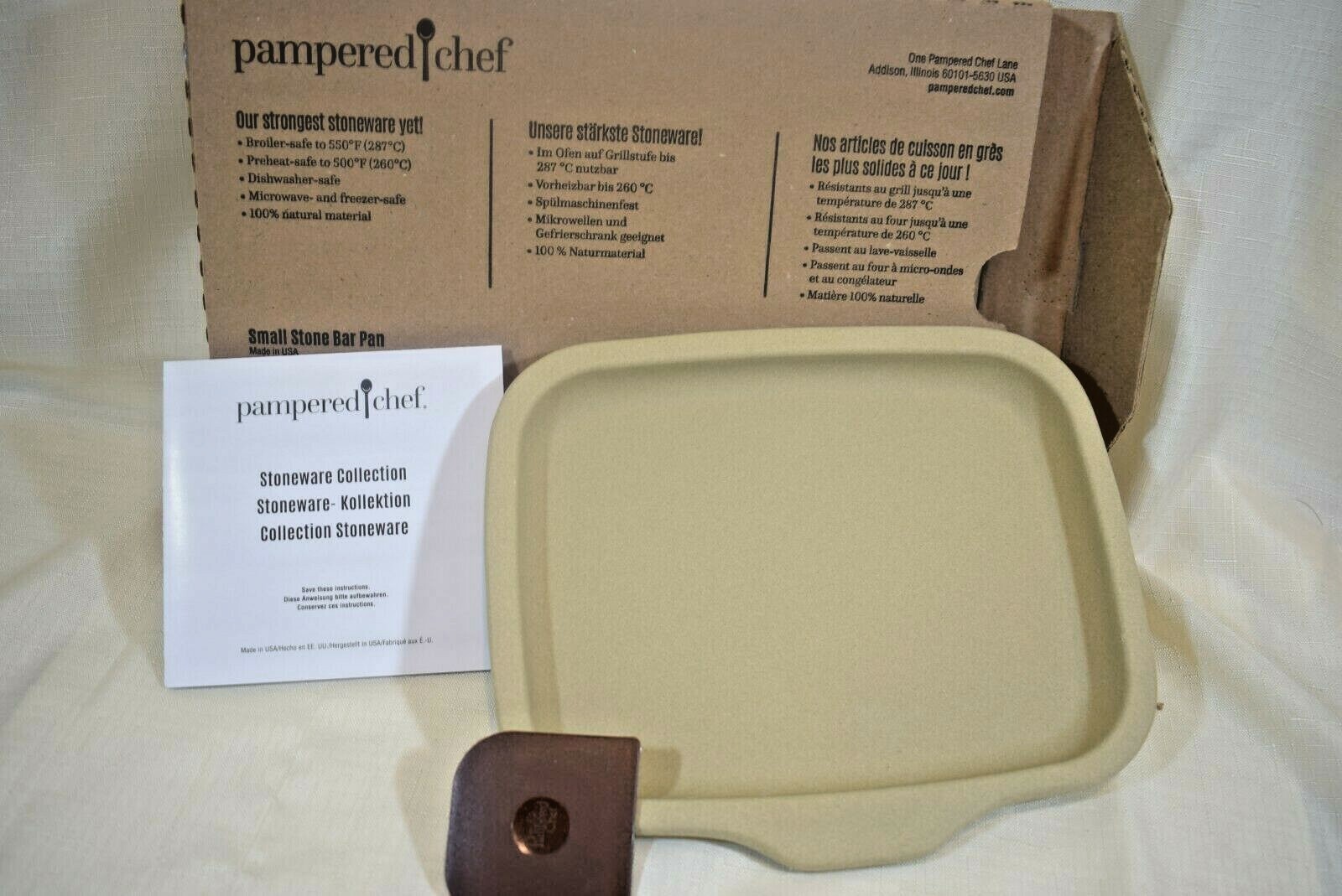 Pampered Chef 100256 Bar Pan - Beige for sale online | eBay