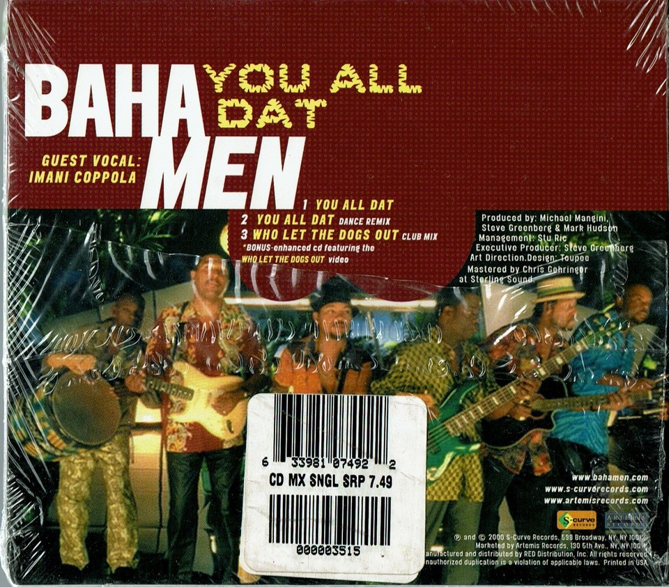 Baha Men ‎- You All Dat (CD-Single) (2000) B3 | eBay