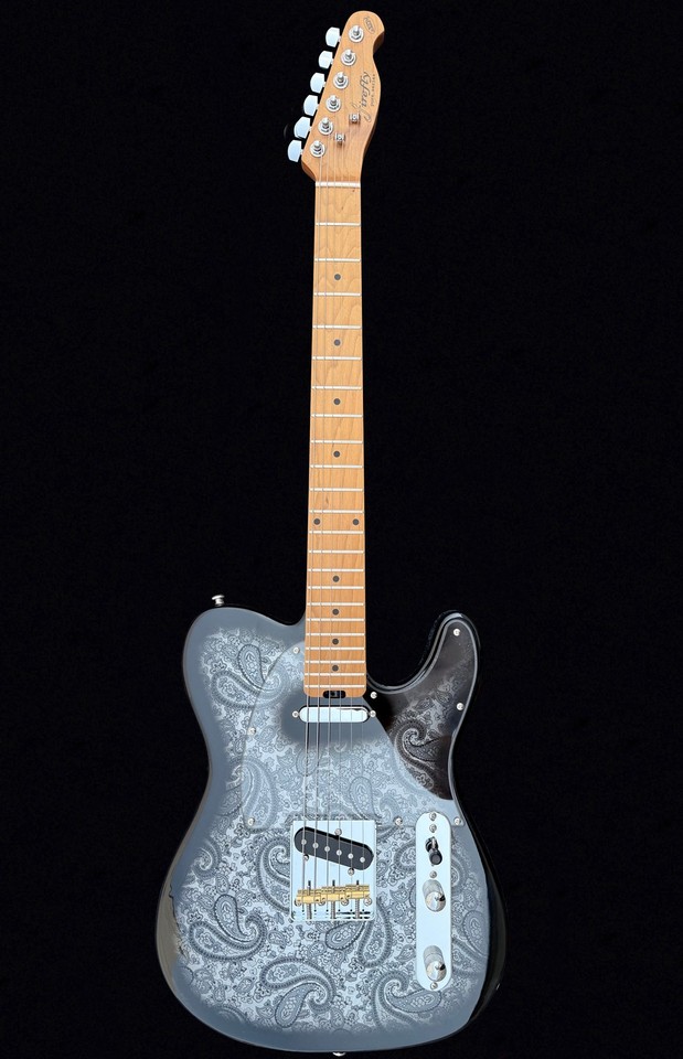 Firefly FFTL Classic Tele Style Guitar Black Paisley Roasted Mahogany ...