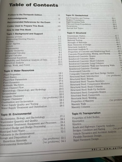 Practice Problems for the Civil Engineering PE Exam: a Companion to the Civil Engineering ...