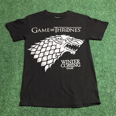 Men's Game of Thrones Winter Is Coming House Stark T-Shirt Tee Black ...