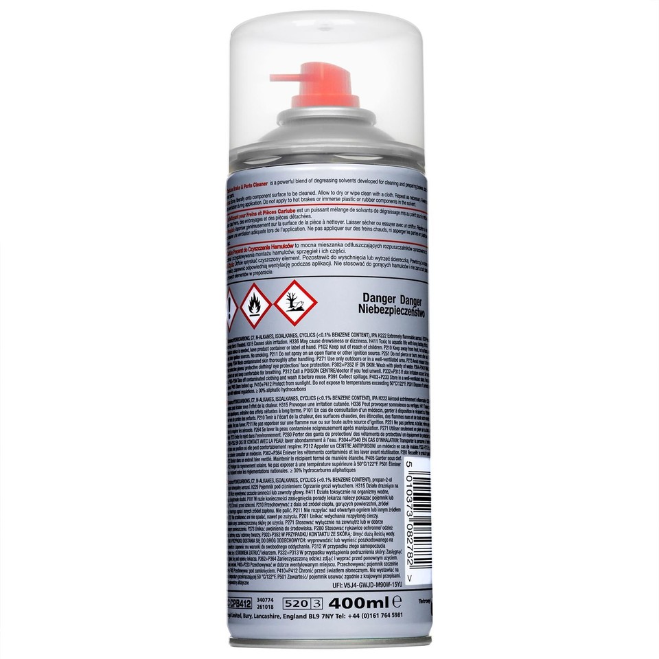 Carlube Brake & Parts Clutch Components Tools Cleaner Degreaser Spray ...