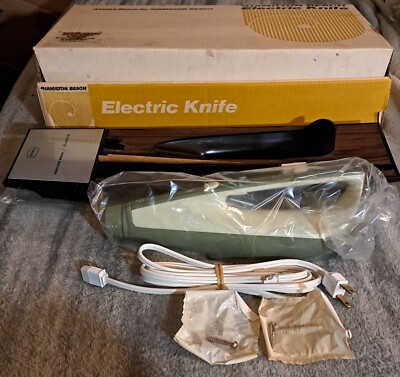 Vtg Hamilton Beach Electric Knife Switchblade Avocado W/Storage Tray ...