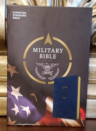 CSB Military Bible (Royal Blue LeatherTouch, Red Letter, Like New in ...