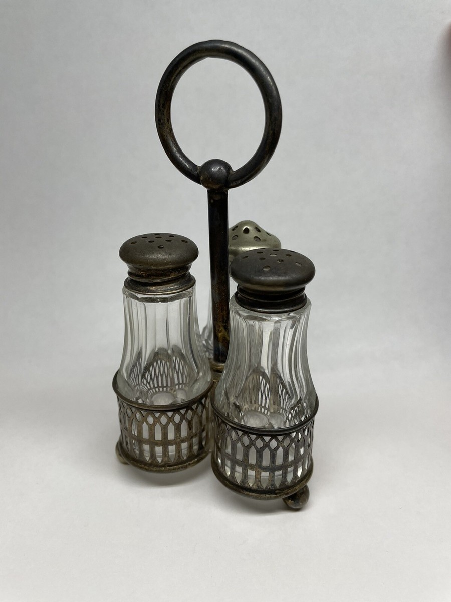 Antique Sterling Silver Salt And Pepper Shakers Vintage Duchin