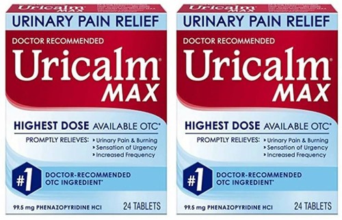 Uricalm MAX Urinary Pain & Burning Relief 24 Tablet = 48 tablets - 2pks ...