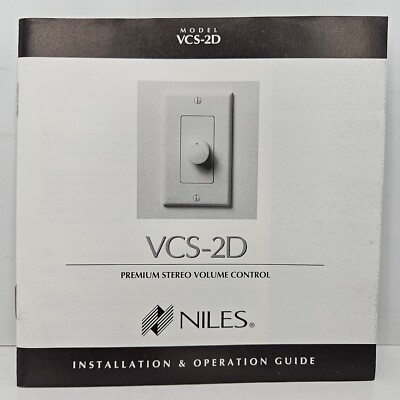 Niles VCS-2D Premium Stereo Volume Control Installation & Operation Guide Manual | eBay
