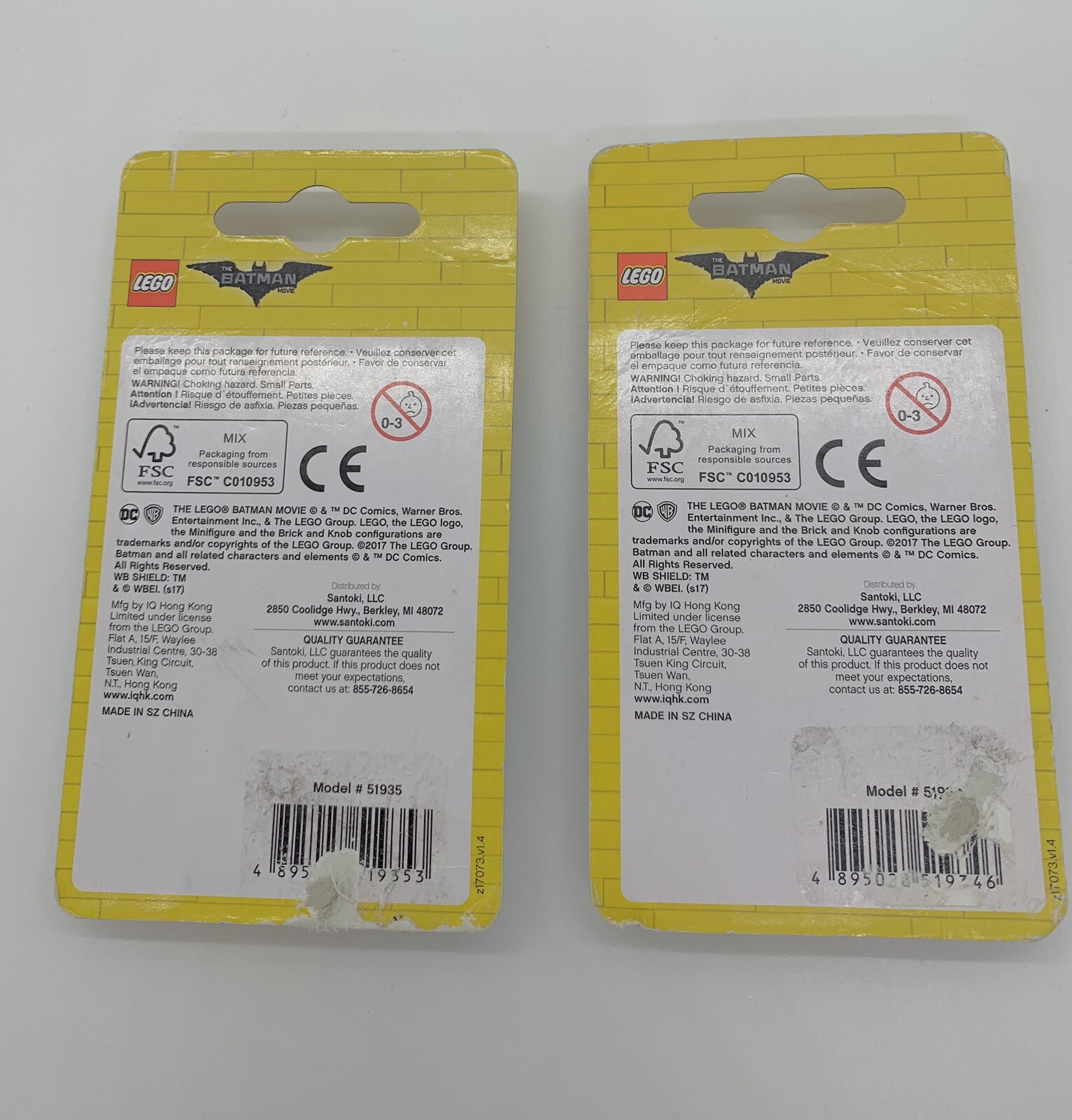 NIP Lego Batman 2017 Movie DC Comics Warner Bros Set of 2 Minifigure ...