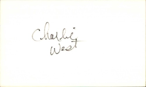 Charlie West Signed 3x5 Index Card Cut Lions Dnevers Broncos Autograph ...