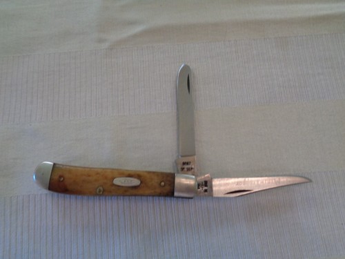 Case XX USA Jigged Yellow Bone ? 2 Blade Mini Trapper Knife 6207 SS L ...