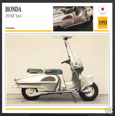 1955 Honda 250 KB Juno Scooter Moped 219cc Japan Bike Motorcycle Photo ...