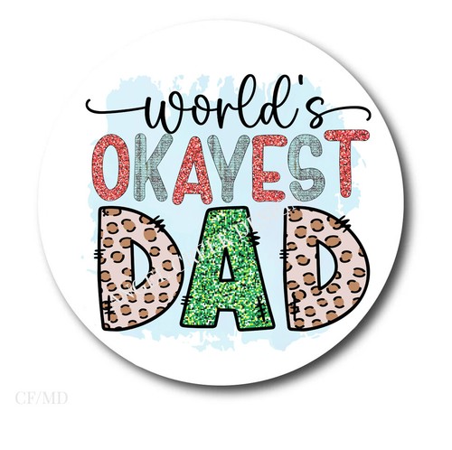 World's Okayest DAD Scrapbook Stickers Envelope Seals Father's Day ...