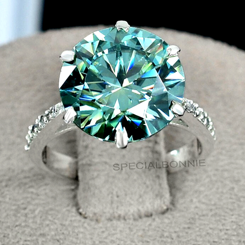 Certified 7.60Ct Designer Blue Diamond Ring, Great Luster-FREE Diamond ...