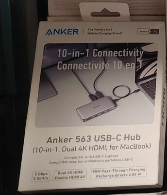🔥🔥 Anker 563 USB-C Hub 10-IN-1 Docking Station Dual 4K HDMI | eBay