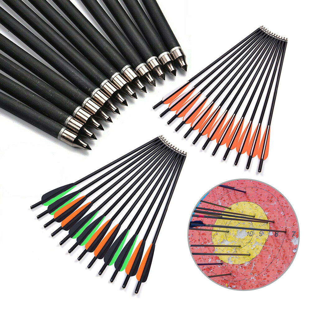 Rhino V-Nock Arrows Excalibur V-Flight Pro 18" Carbon Fiber Arrows - 6 ...