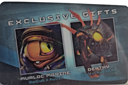 World of Warcraft BlizzCon 2010 Deathy Murloc Deathwing Pet Loot Card ...