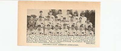 Columbus Red Birds 1940 Team Picture Harry Brecheen Jim Hitchcock Harry ...