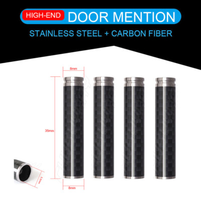 4Pcs Carbon Fiber Interior Dash Door Lock Knob Pins For Auto Car Truck ...