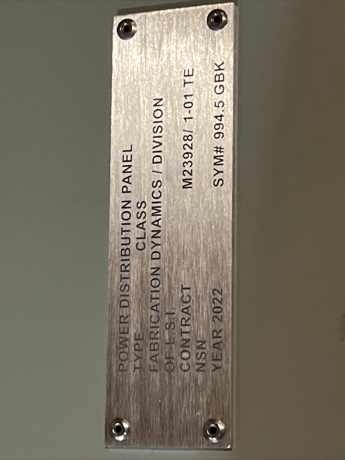 MIL-STD POWER DISTRIBUTION PANEL M23928/ 1-01 TE. SYM#994.5 GBK NEW. | eBay