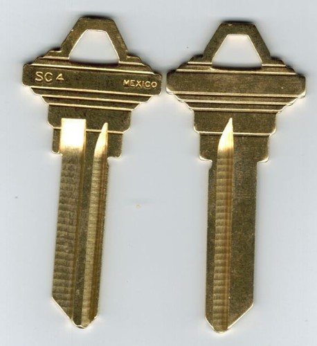 Schlage SC4 Key Blanks C Keyway 6 pin Brass X2 | eBay