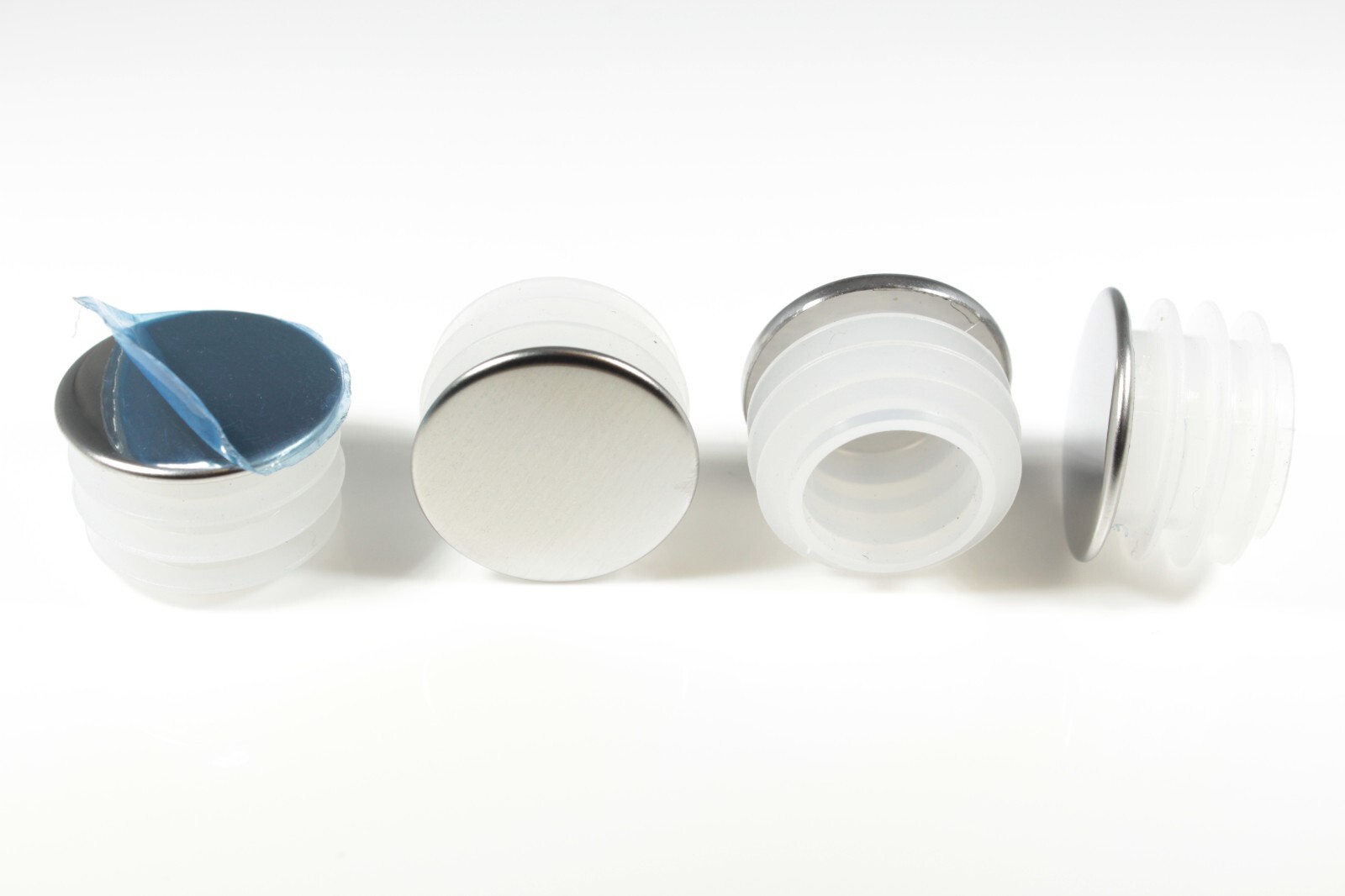 Round Chrome Plastic End Caps Blanking Plugs Tube Pipe Inserts Chrome ...