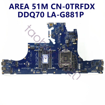 For DELL Alienware 17 AREA 51M DDQ70 LA-G881P Motherboard 0TRFDX CN ...